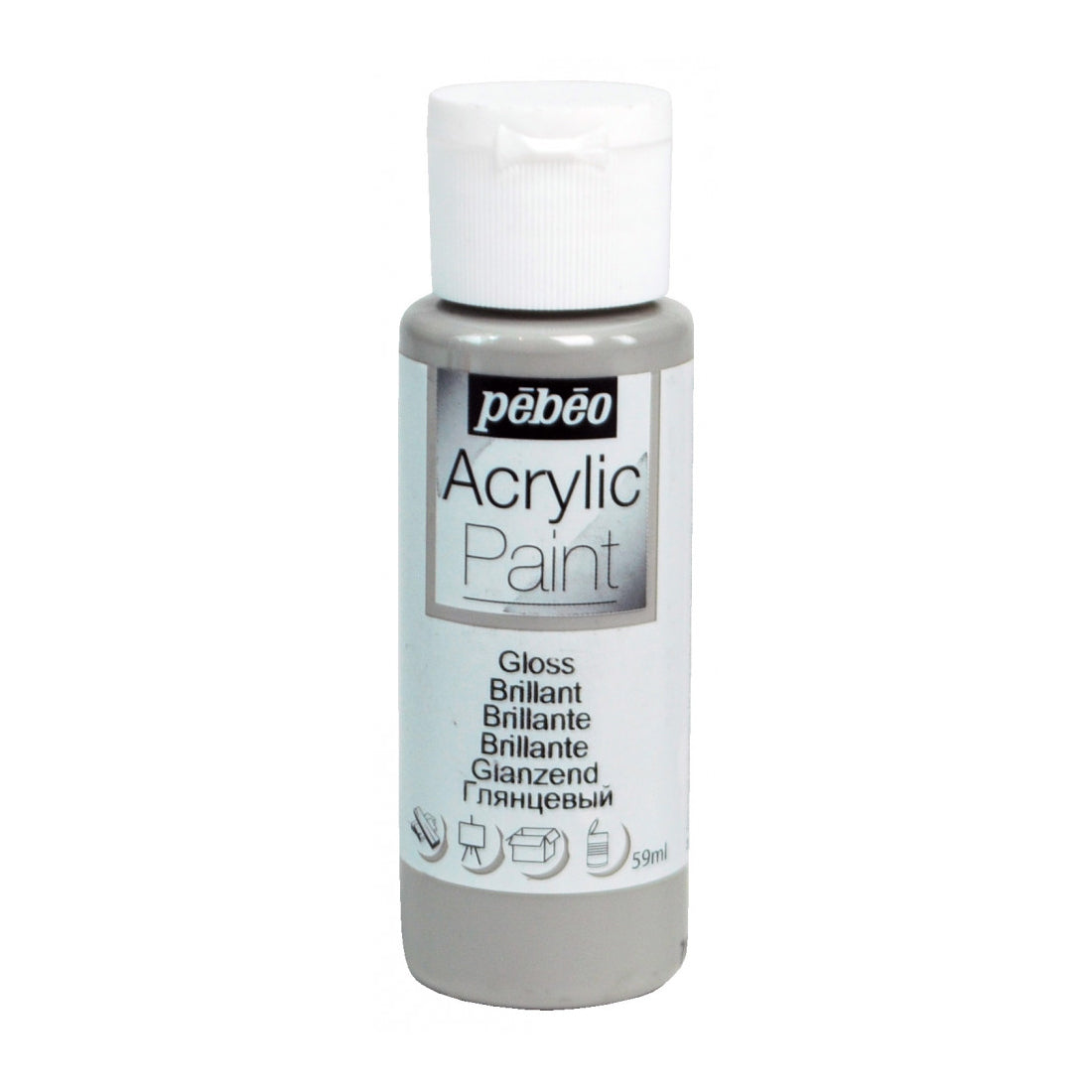 ACRYLIC PAINT GRIS ACERO BRILLANTE – La Negra María